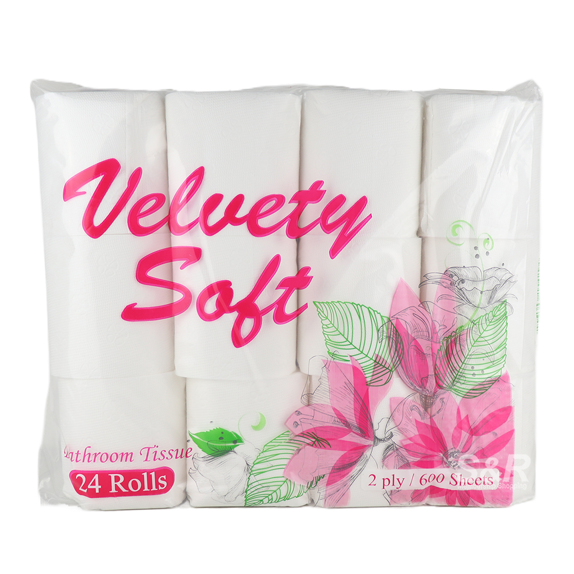 Velvety Soft Bathroom Tissue 2ply/600 Sheets x 24 Rolls | Lazada PH