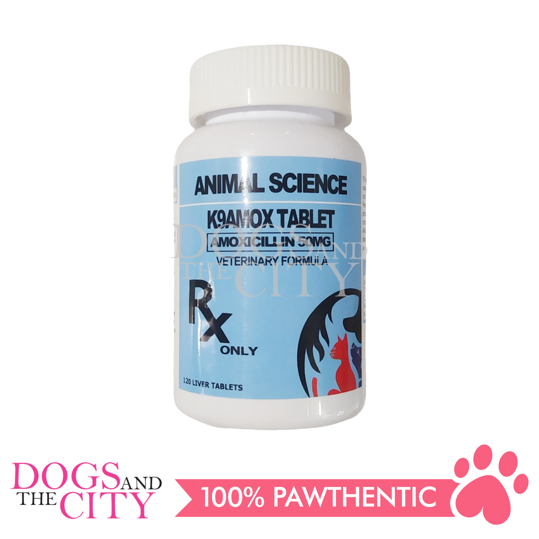 ANIMAL SCIENCE K9 Amoxicillin 50mg Tablets 120 Tablets for Dogs and ...