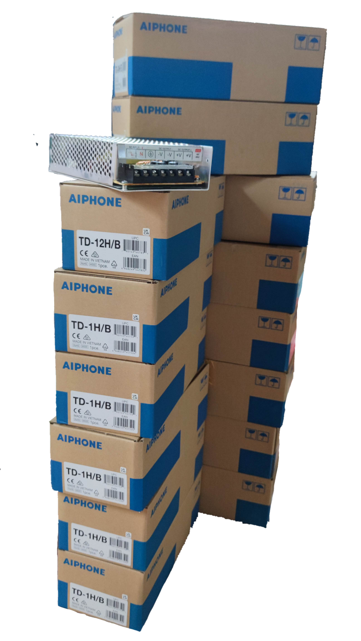 12 Station Intercom 1 Master 12 Sub Unit with 12V 10A Power Supply ...