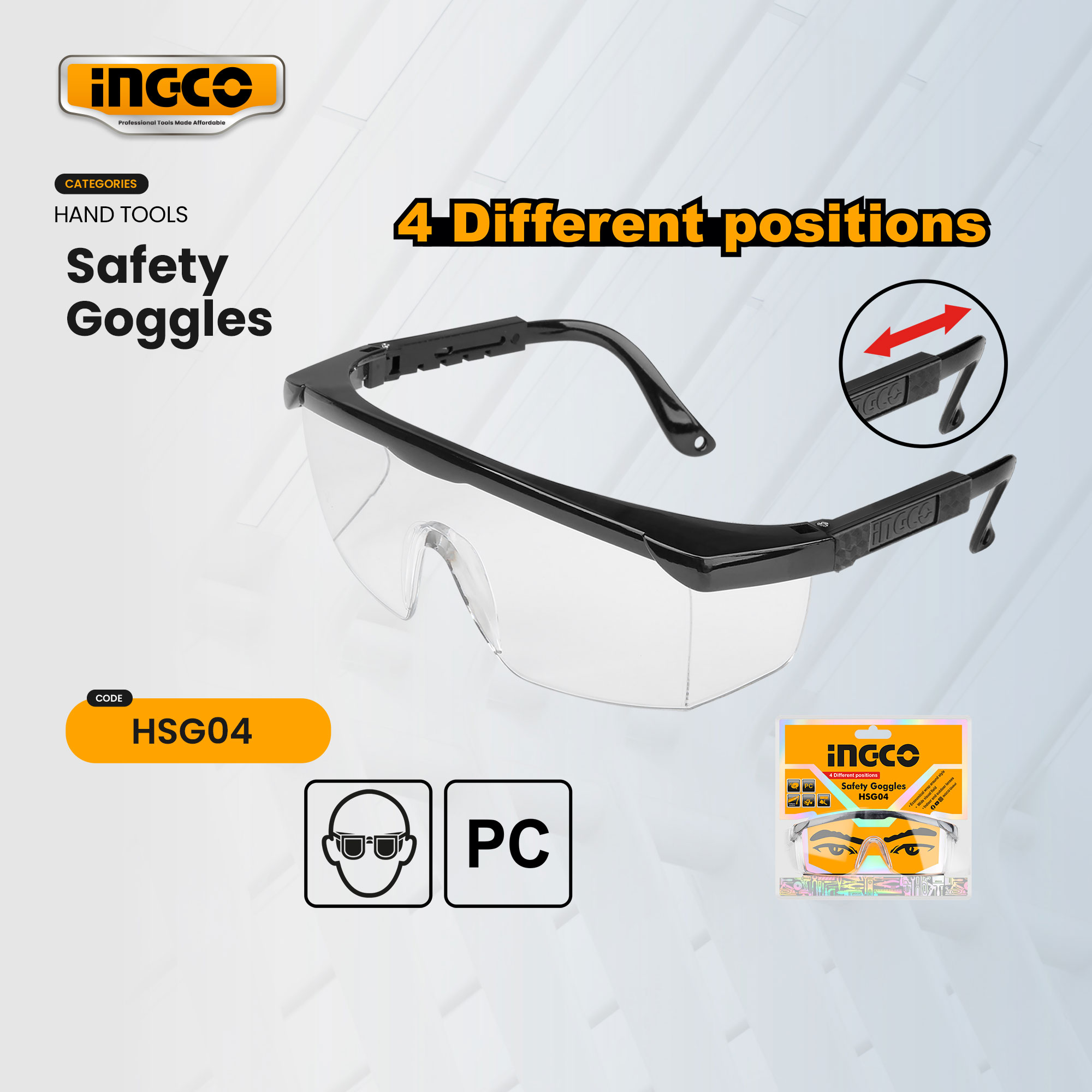 Ingco Safety Goggles Eye Protection Shield HSG04 IHT | Lazada PH
