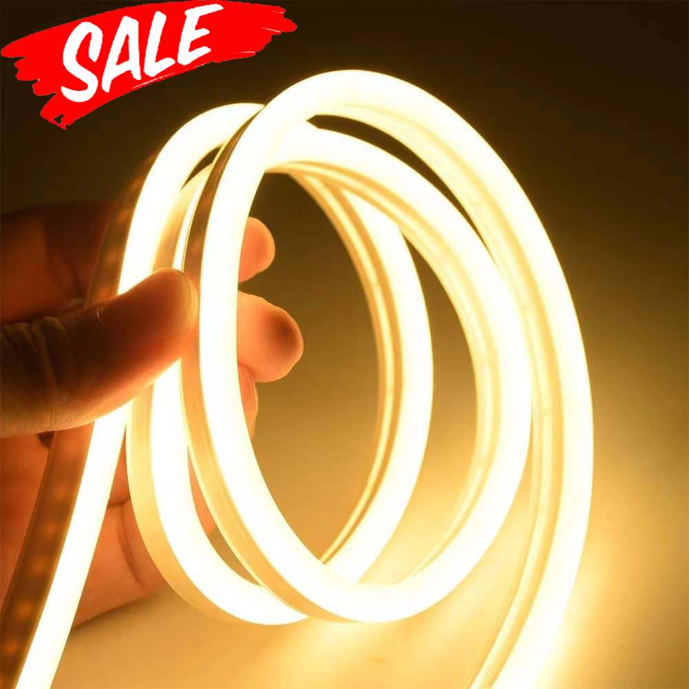 Neon LED Strip Light Warm White 5m 220V Neon Lights 6mm Waterproof ...