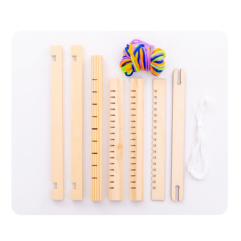 QR Wooden Weaving Machine DIY Mini Loom Winding Machine Wool Knitting ...