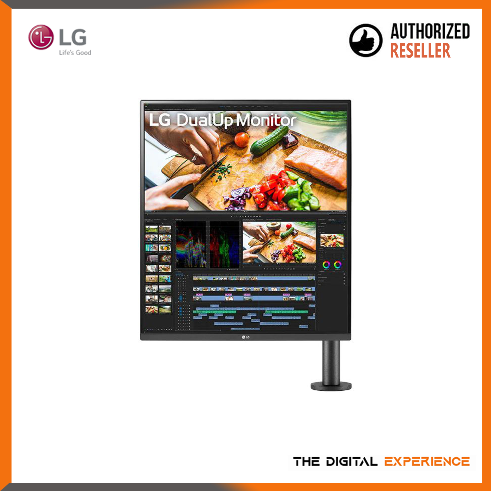LG 28" DualUp IPS Monitor with Ergo Stand, 28MQ780-B, SDQHD 2560 x 2880 ...