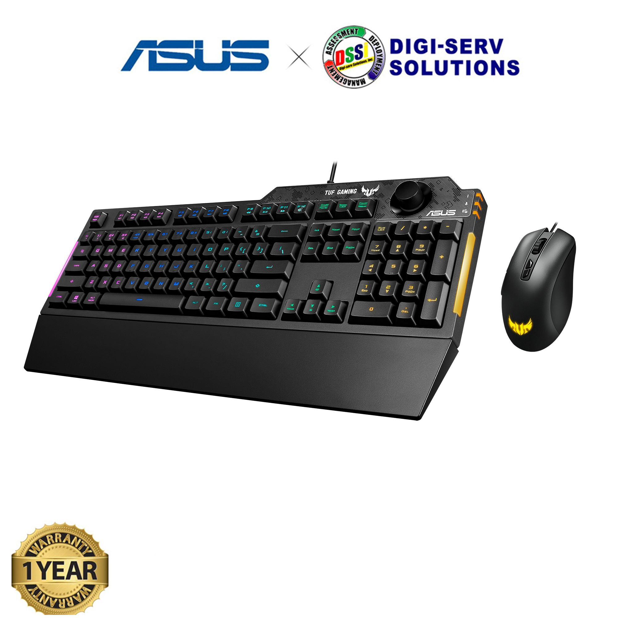 Asus TUF Gaming Combo K1 & M3, Dynamic RGB and Lighting Bar, Dedicated ...