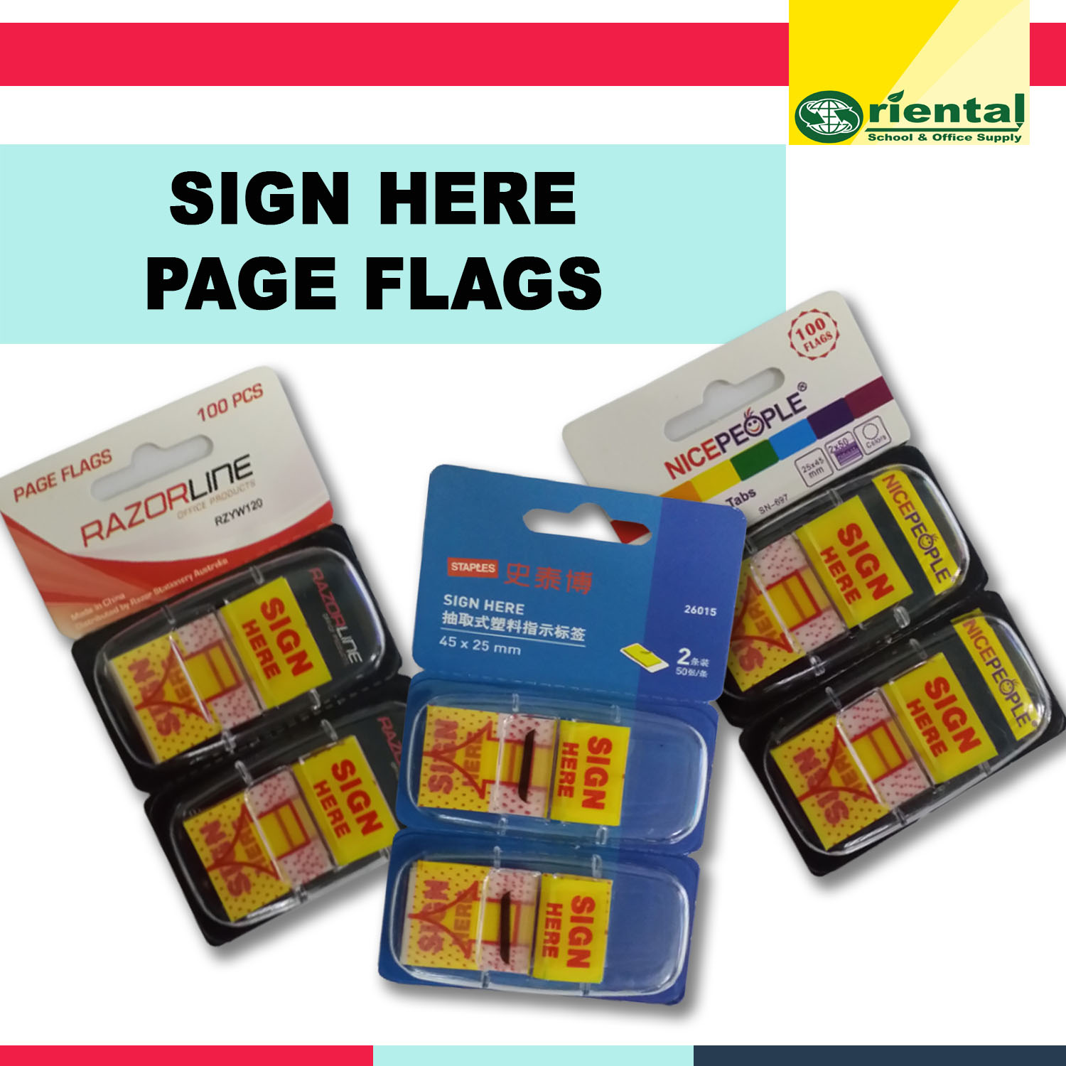 Sign Here Page flags / SET OF 2 | Lazada PH