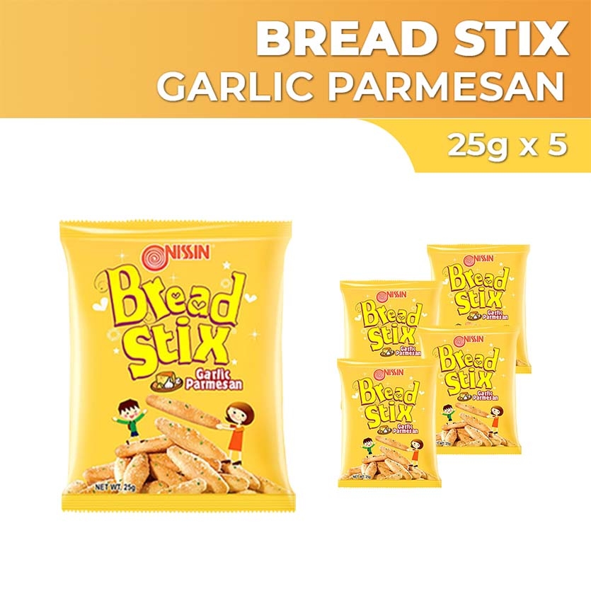 Nissin Bread Stix Garlic Parmesan 25g X 5 | Lazada PH
