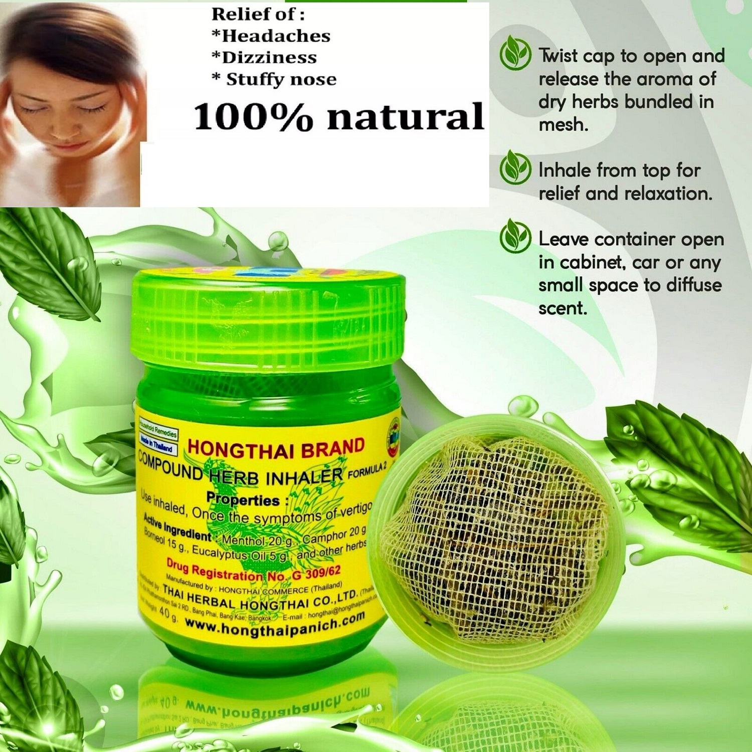 HongThai Compound Herb Inhaler | Lazada PH