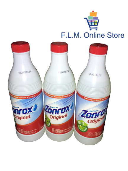 ZONROX BLEACH ORIGINAL SCENT (500ML x 3 PLASTIC BOTTLE) | Lazada PH
