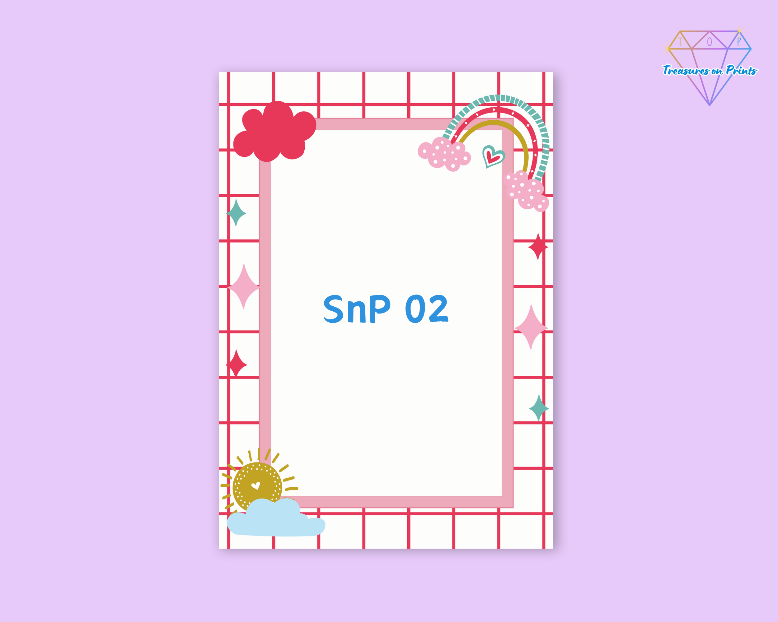 Short or A4 Paper One Bond Paper with Border Designs, Shapes 'n ...