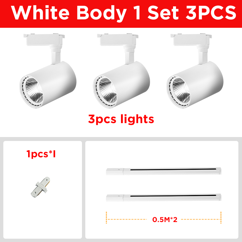 CHENBEN Full Set Led Track Light Rail Ceiling Lamps (2/3/4PCS Lamps ...