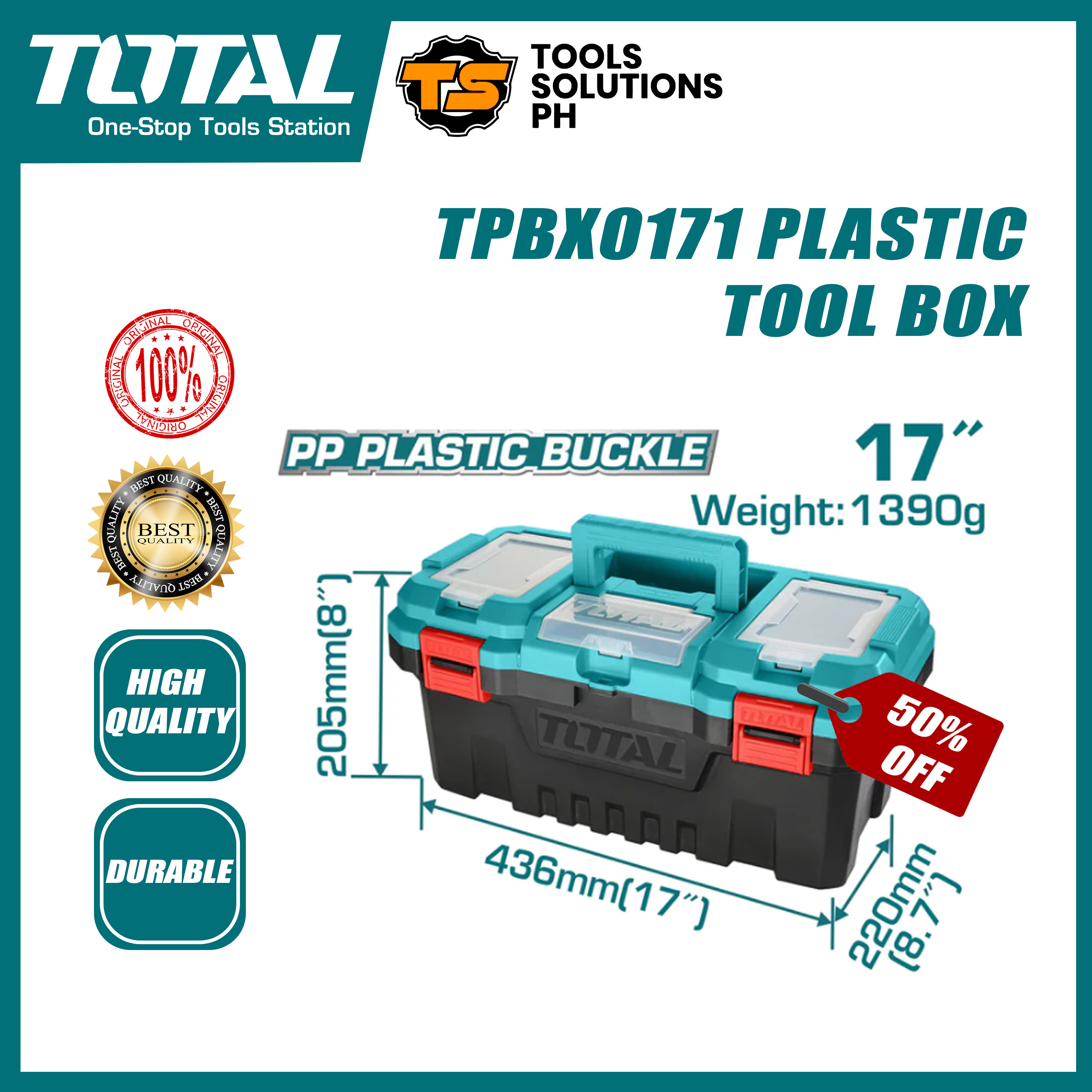 TOTAL PLASTIC TOOL BOXES | Lazada PH