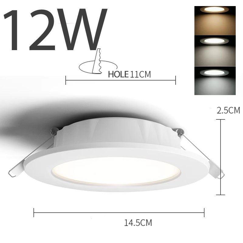 【5W 9W 12W】Tricolor Downlight Ultra Thin LED Ceiling Light Pin Light ...
