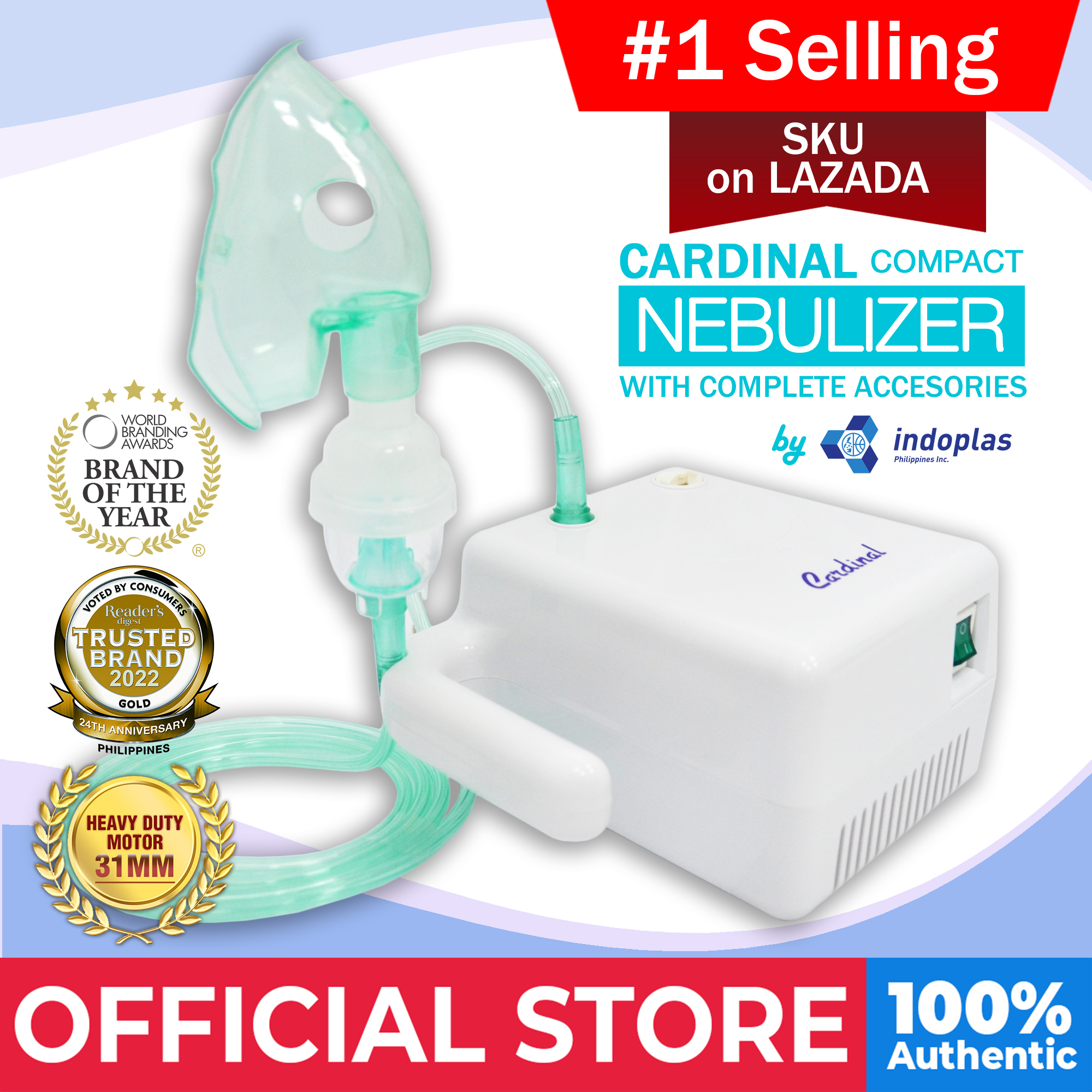 Indoplas Cardinal Compact Nebulizer (w/ complete accessories) | Lazada PH