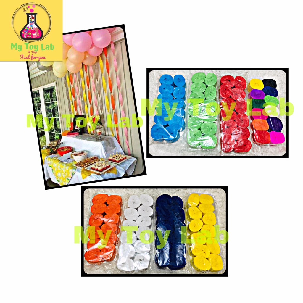 lof*COD 12pcs. Crepe paper Streamer/Backdrop | Lazada PH