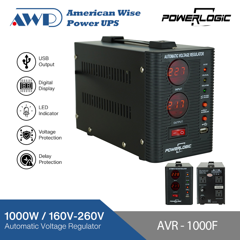 POWERLOGIC AVR-1000F Automatic Voltage Regulator | Lazada PH