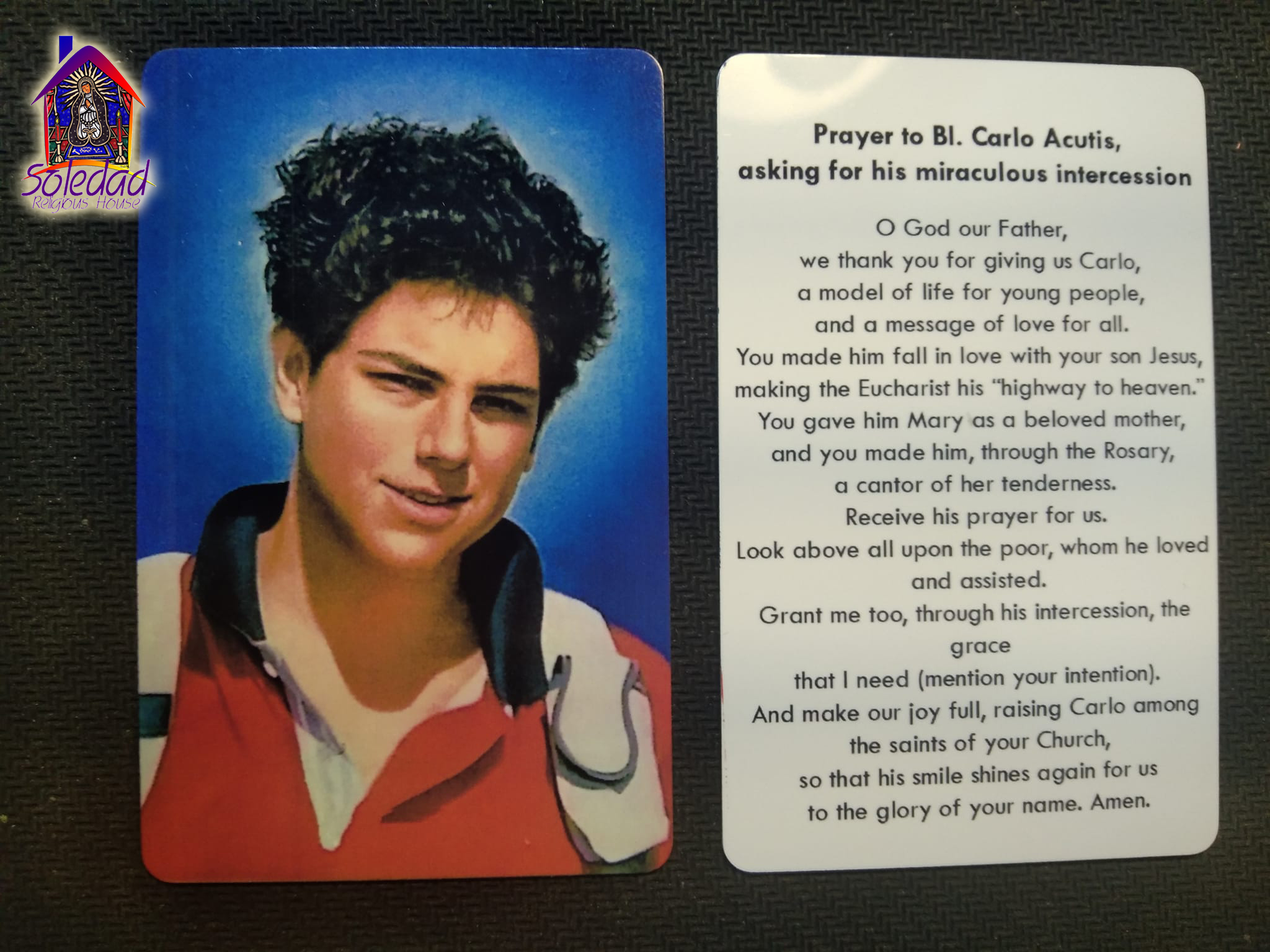 Emmanuel Gift/s for You - BLESSED CARLO ACUTIS PRAYER CARD - ATM SIZE ...