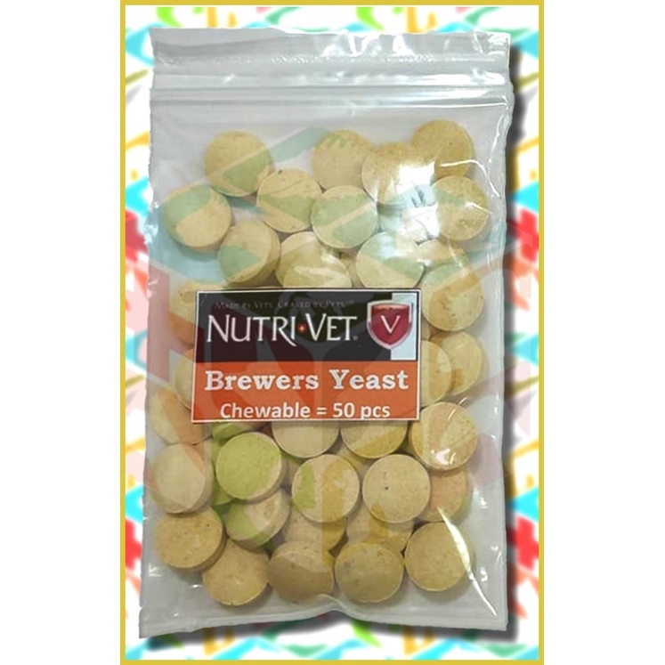 Nutrivet Animal Science BREWERS YEAST with Garlic Chewables for Dogs 50 ...