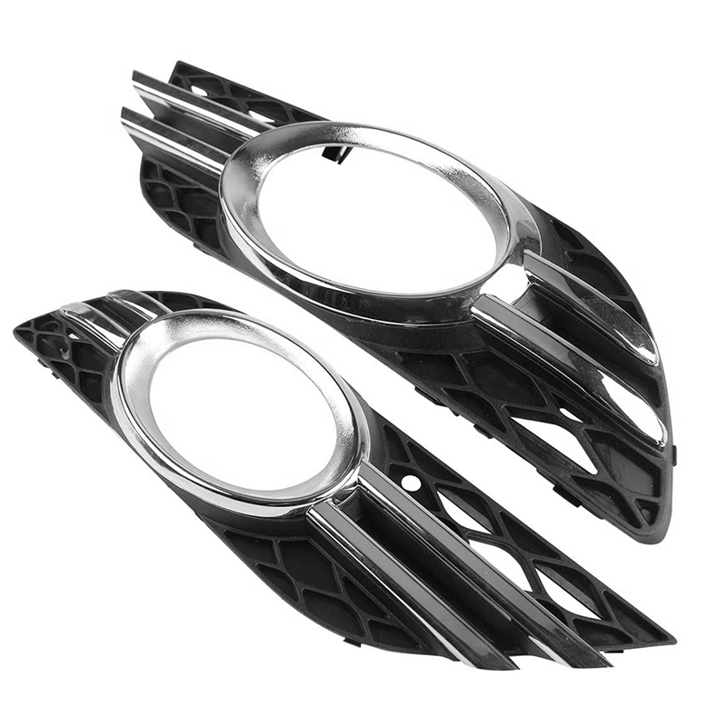 Car Front Fog Light Grill Chrome Trim Cover Set for Mercedes-Benz E ...