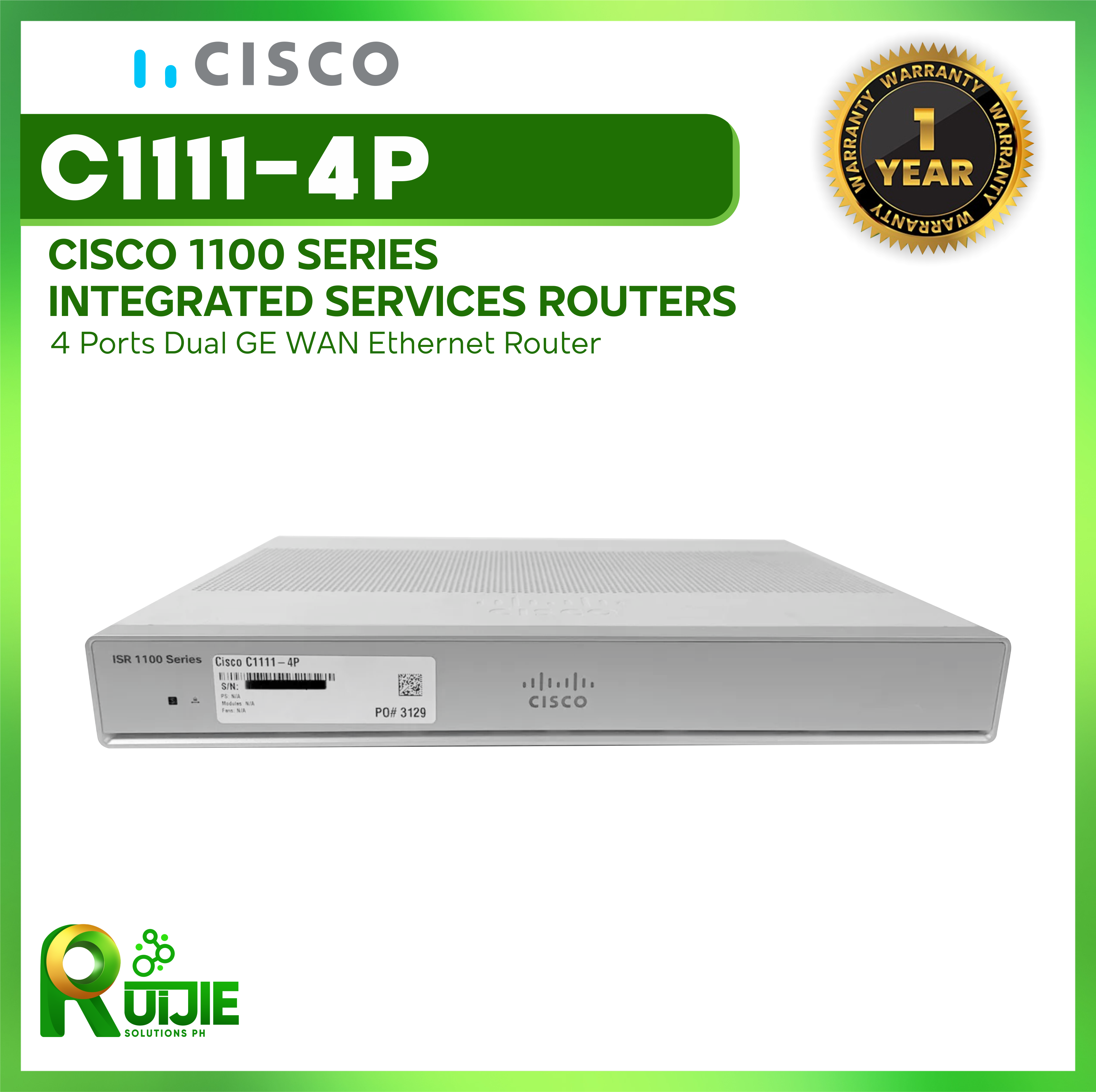 Cisco 1100 Series Integrated Services Routers "C1111-4P", Cisco 1100 ...
