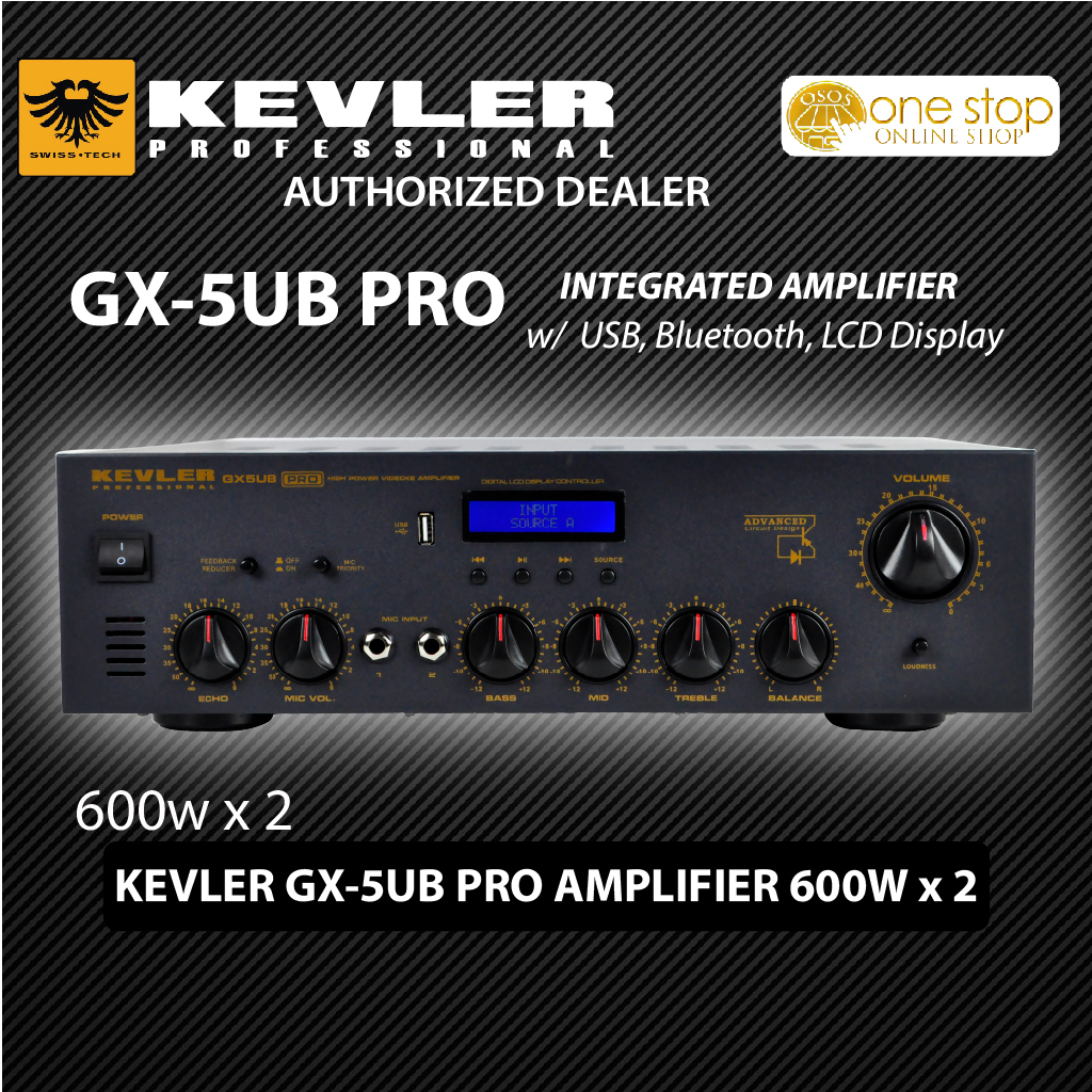 NEW! Kevler Original GX-5UB PRO 600W X 2 Karaoke Amplifier with ...