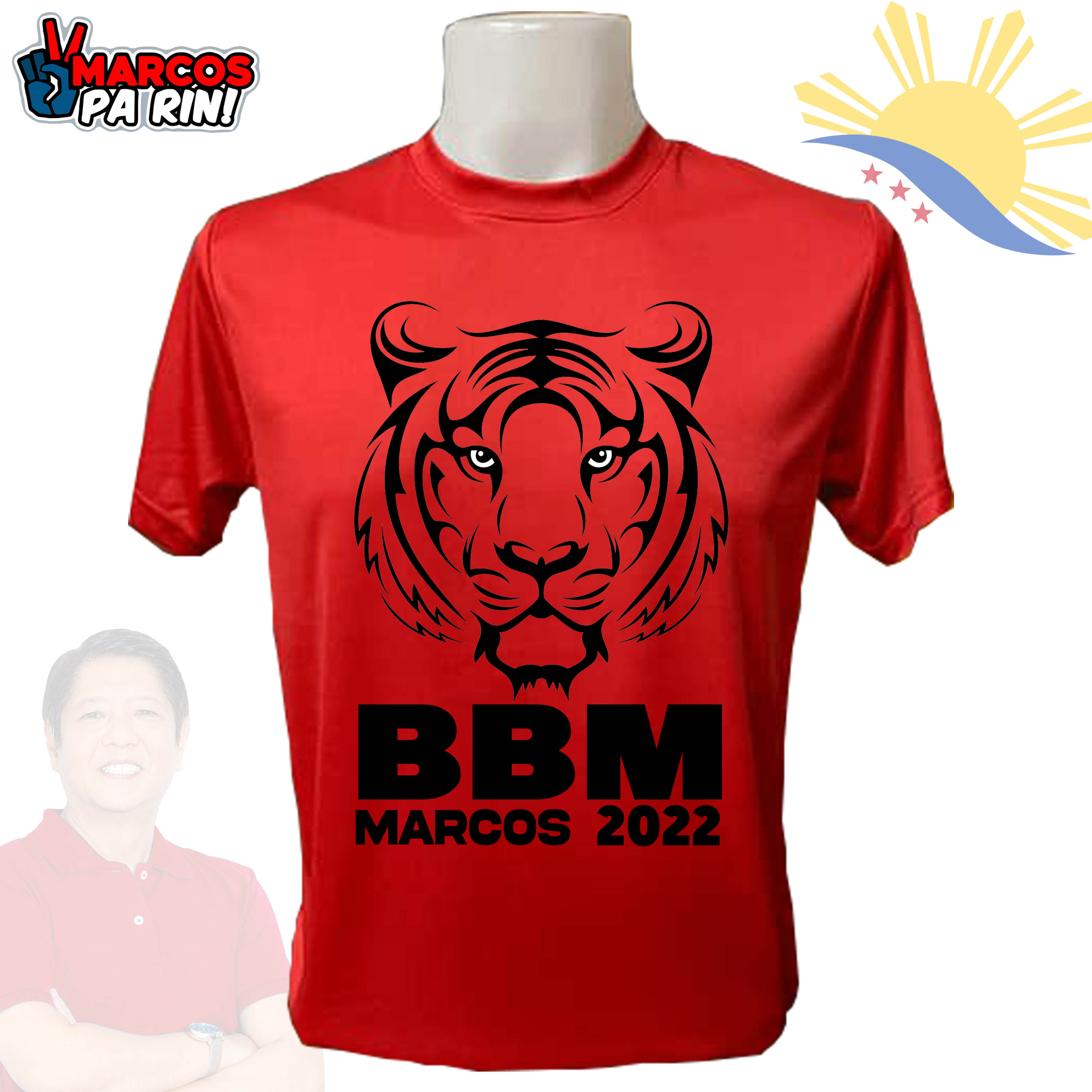 BBM RED VECTOR TIGER 2022 SUBLIMATION Cotton Spandex for men and Women ...