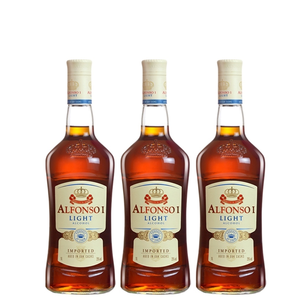 Alfonso Light 1 Liter Brandy 3 Bottles With Free Alfonso Bag | Lazada PH