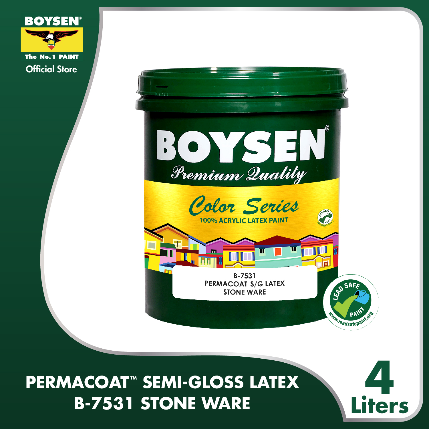 BOYSEN Permacoat Semi-Gloss Latex Stone Ware B7531-4L | Lazada PH