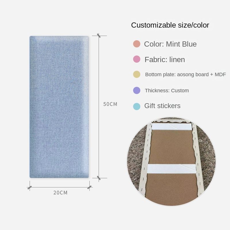 50x20cm 3D baby linen crash cushion children baby tatami bed crash bar ...