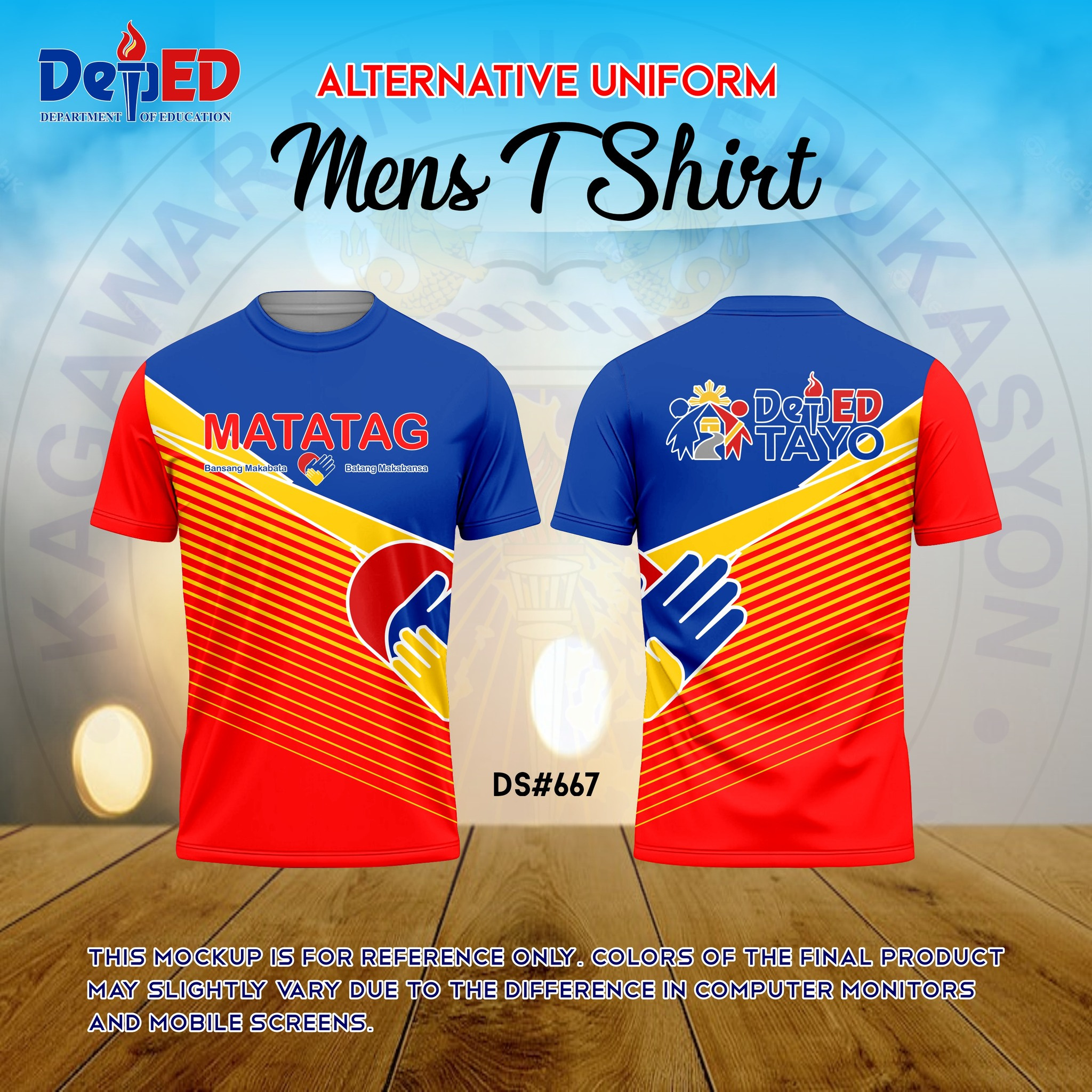 DEPED Men's T-Shirt Full Sublimation Alternative Uniform Top Matatag ...