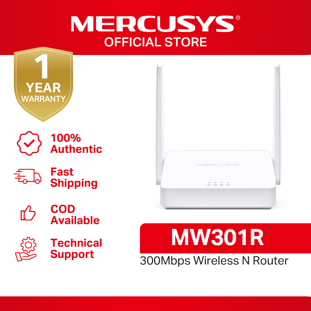 Mercusys MW301R 300Mbps Wireless N Router 5dBi Fixed Omni Directional ...