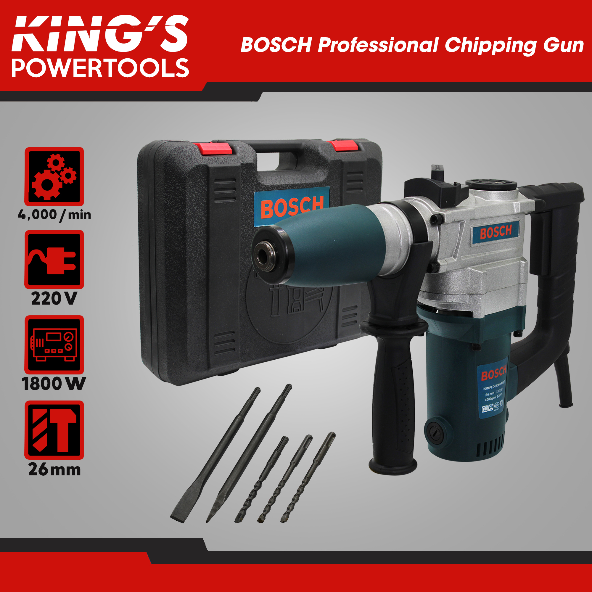 Industrial Heavy-Duty Chipping Gun/Rotary Hammer Drill | Lazada PH