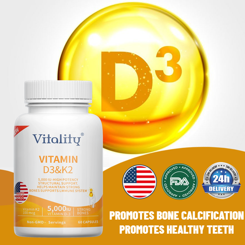 Vitamin D3 5,000 IU High Potency Strong Bones & Teeth | Cardiovascular ...