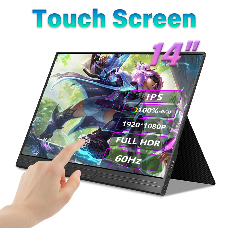 15.6 Inch Ultrathin Portable Monitor Touch Screen 1080P IPS HD Screen ...