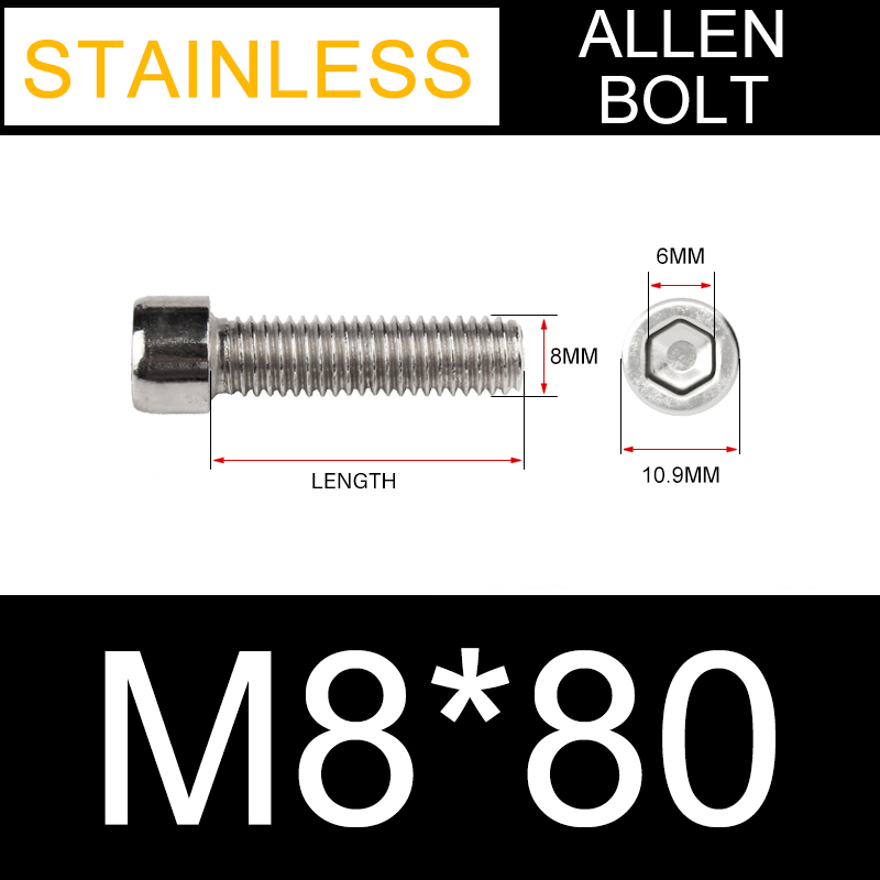 Allen Bolt M8 Stainless Cap screw Socket Head Cap Screw and Nuts Frank ...