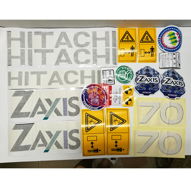 Hitachi ZAXIS zax70120200230270330470-6 full excavator sticker decal ...