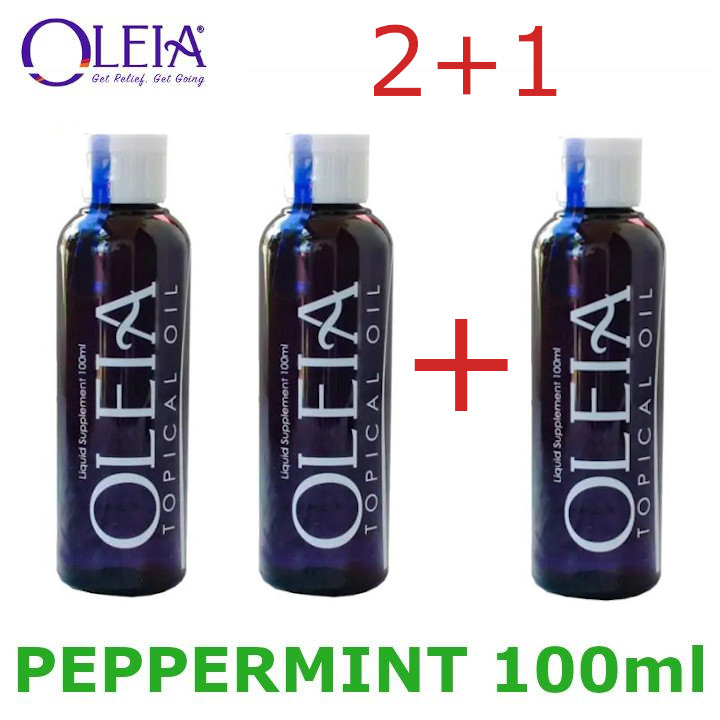 Oleia 2+1 Promo Topical Oil Peppermint 100mL bottles Cetylated Fatty ...