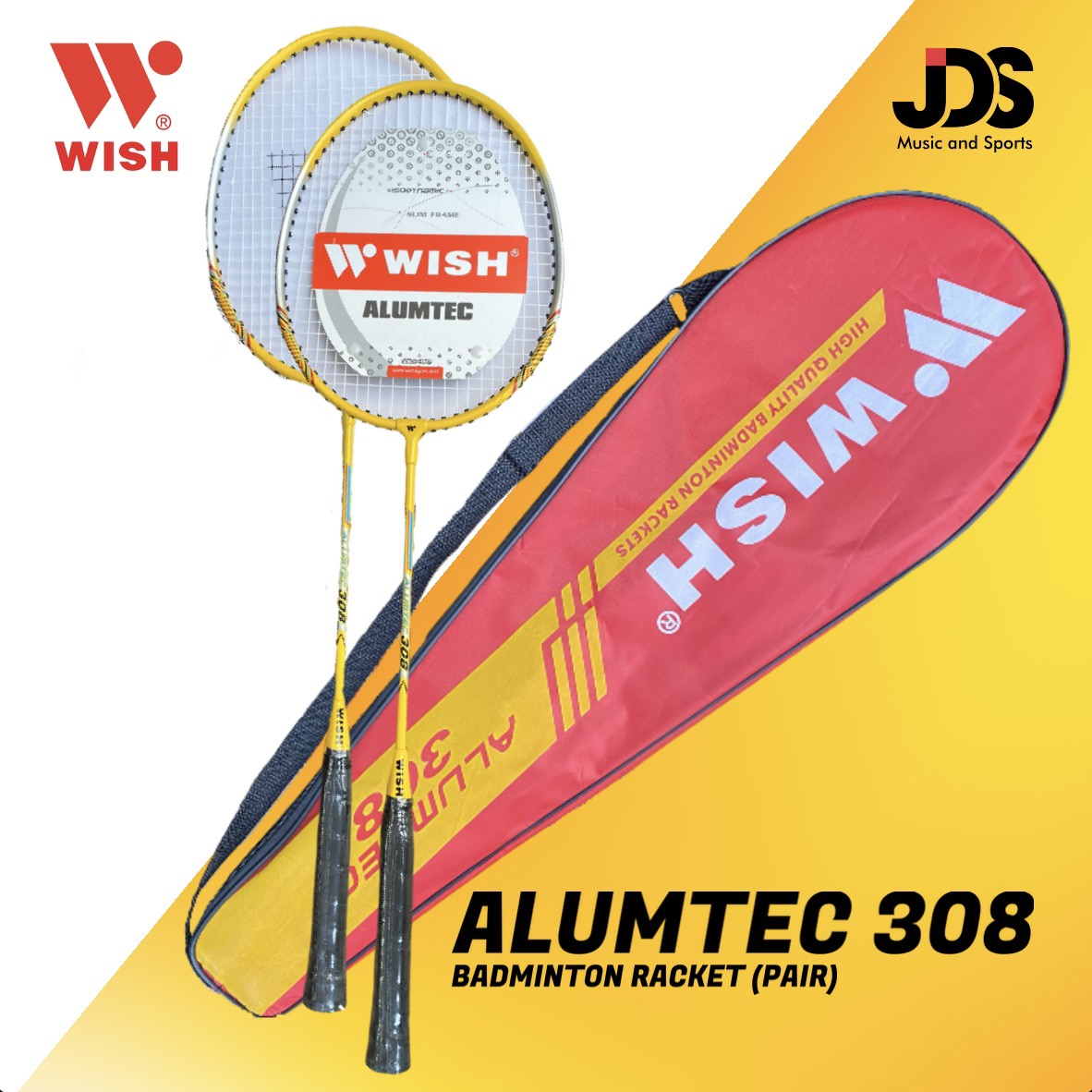 WISH Alumtec 308 Doubles Badminton Racket | Lazada PH