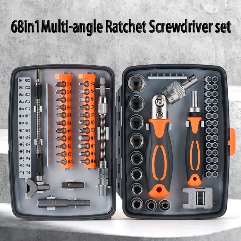 OLEDO 68pcs Magnetic Ratchet Screwdriver Set Precision Screwdrivers Repair Tools with Flexible ...