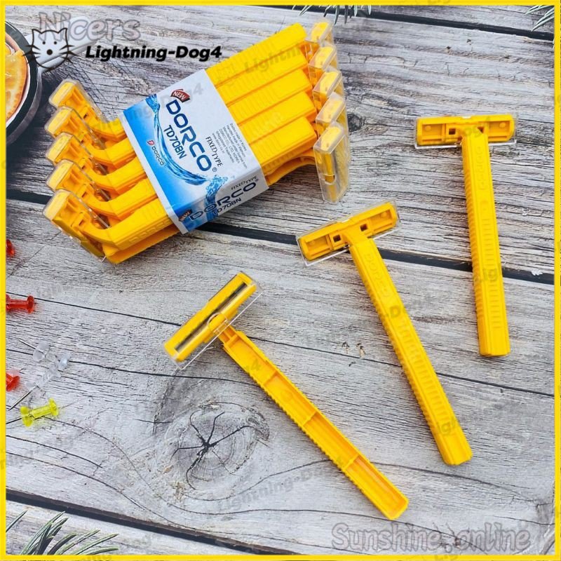 10pcs/pack original Dorco Yellow Razor Twin Blade Disposable TD708N ...