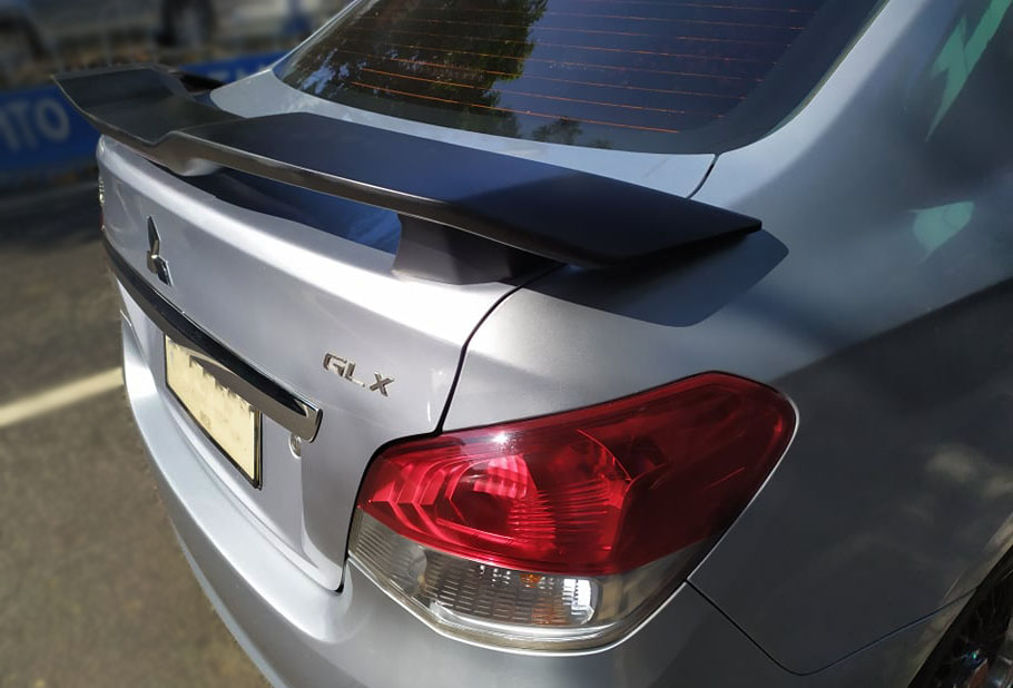 Mitsubishi Mirage G4 Rear Spoiler With 3rd Brake Light (Matte Black ...