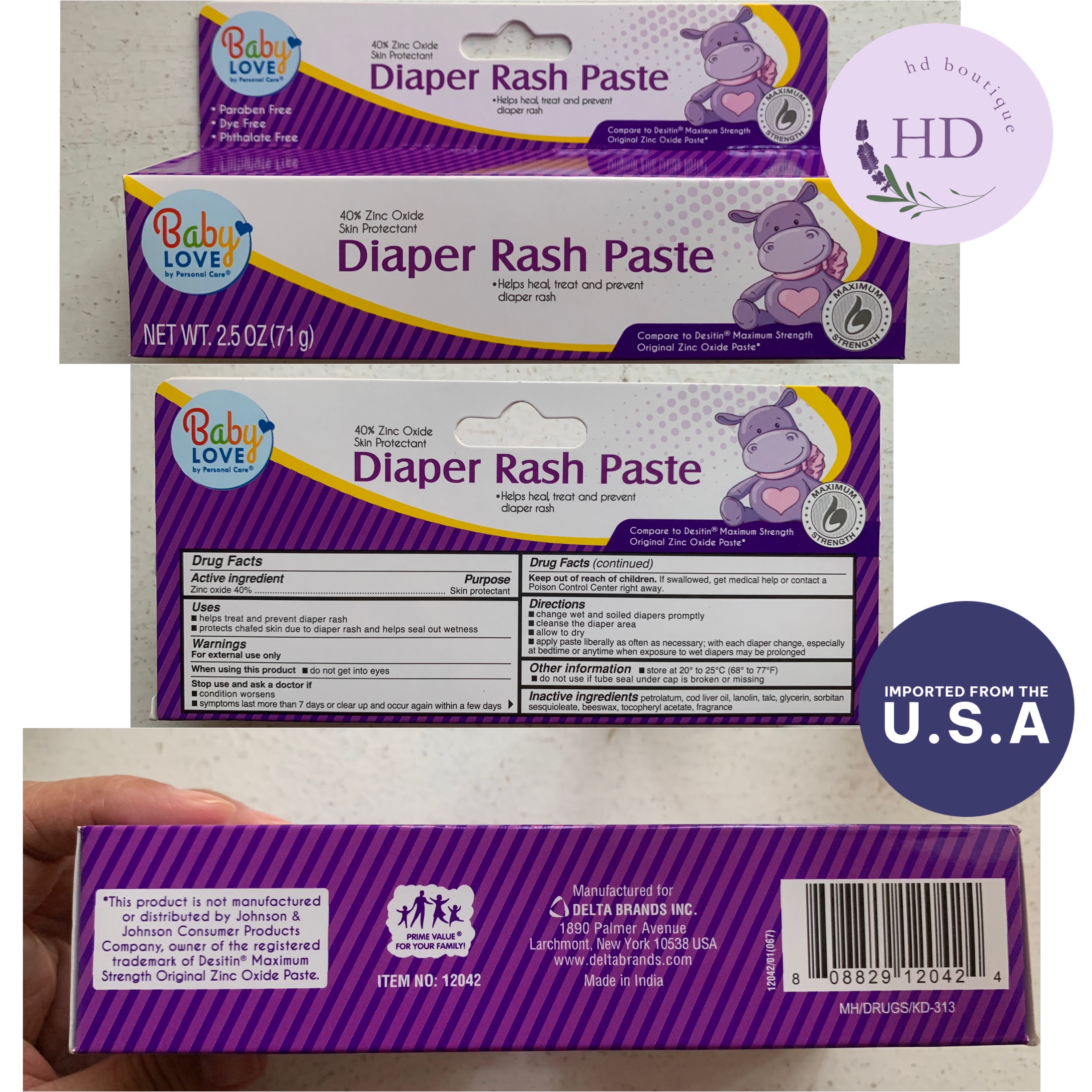 Desitin / Baby Love Diaper Rash Treatment Paste (Imported from USA ...