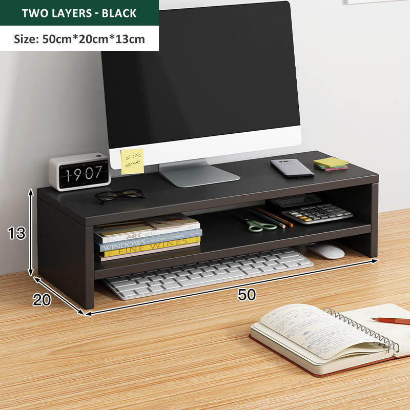 Computer Monitor Holder Monitor Riser Wooden Laptop Stand Organizer ...