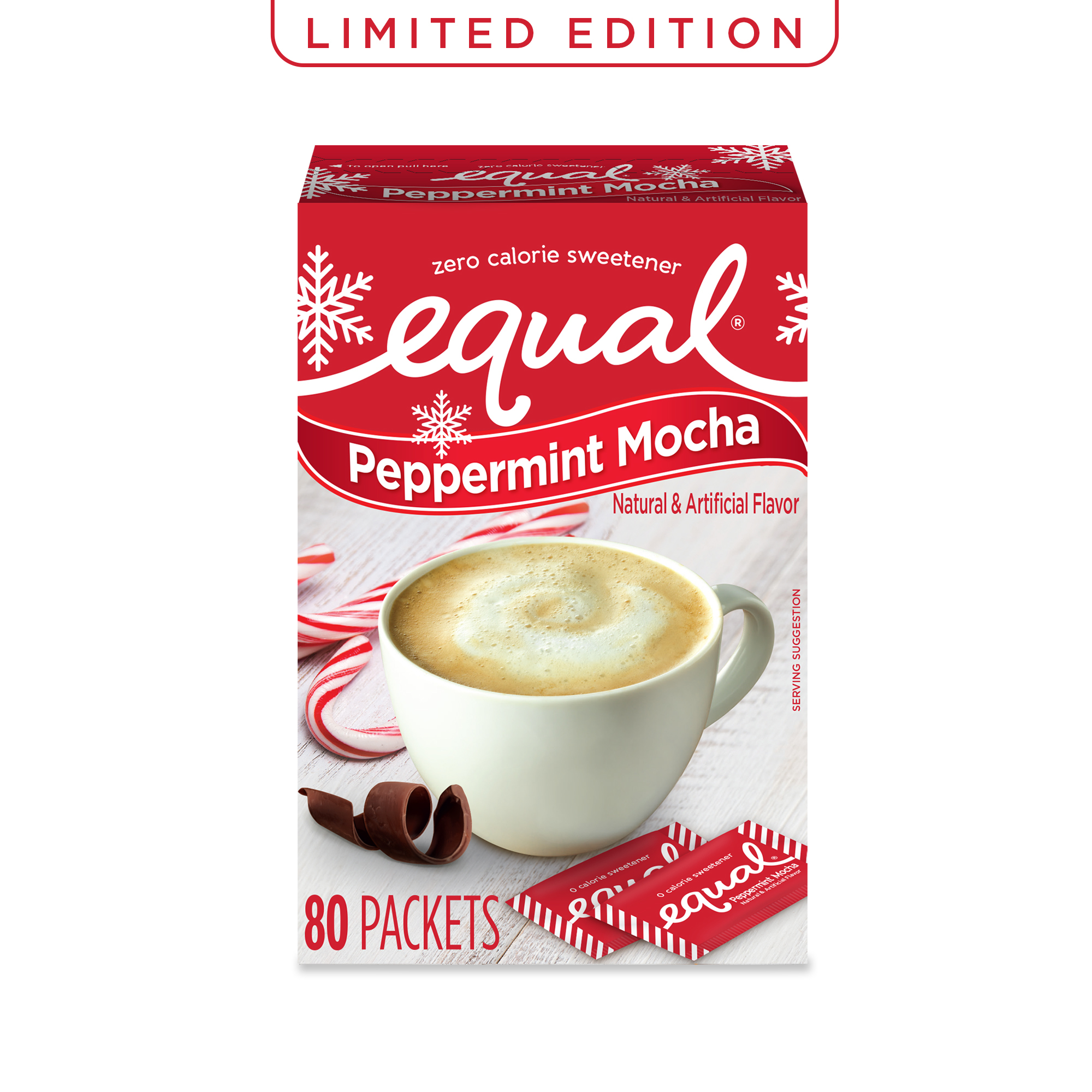 EQUAL Peppermint Mocha Flavored Zero Calorie Sweetener (80 Packets ...