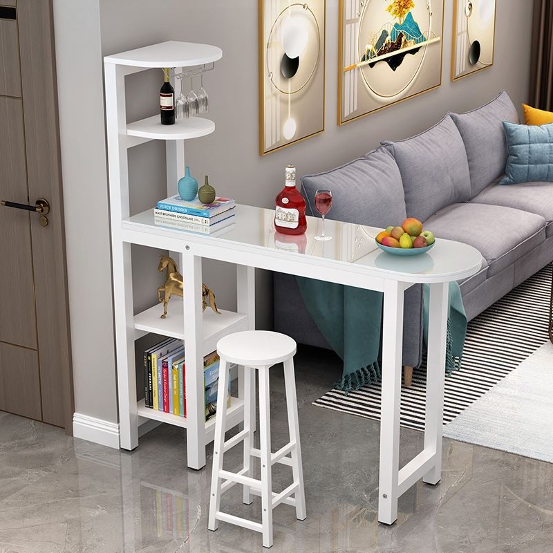 Bar table with rack bar shelf console table partition table Storage ...