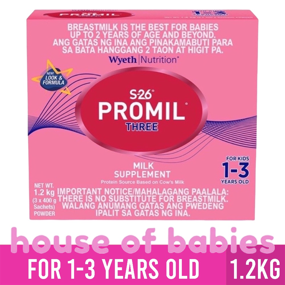 S-26 PROMIL THREE 1.2kg 1-3 Years Old Milk Supplement | Lazada PH