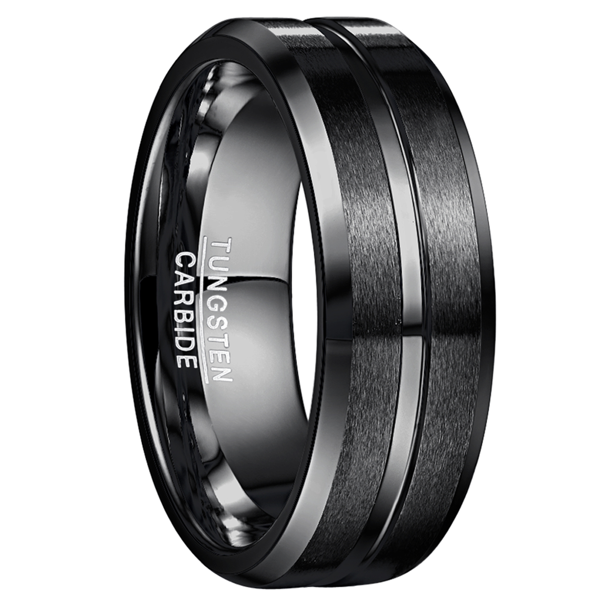 BONLAVIE Tungsten Carbide Ring Men Women Wedding Band Engagement Ring ...