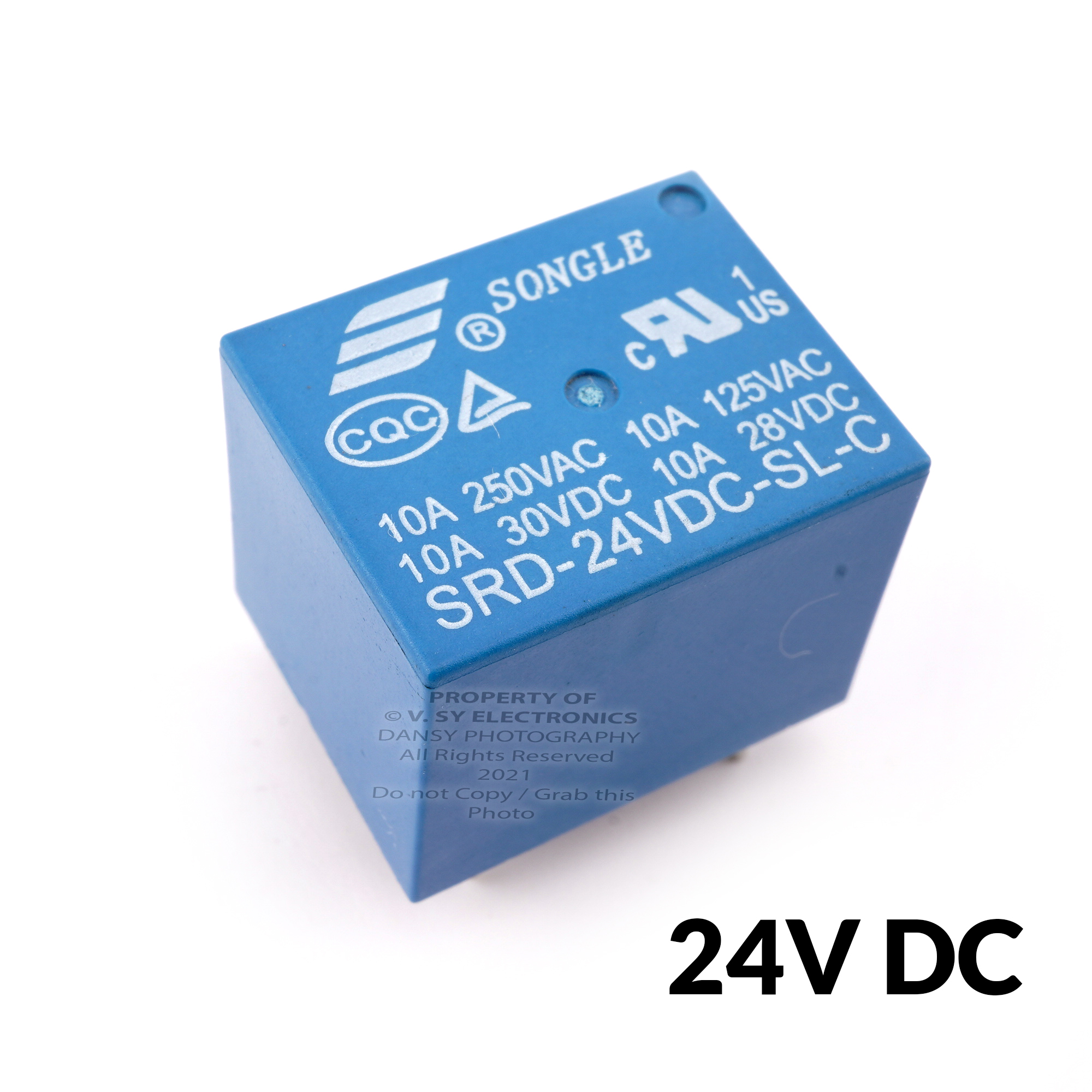 5V / 12V / 24V DC 10A 5 Pin Mini Power Relay Original SONGLE SPDT SRD ...
