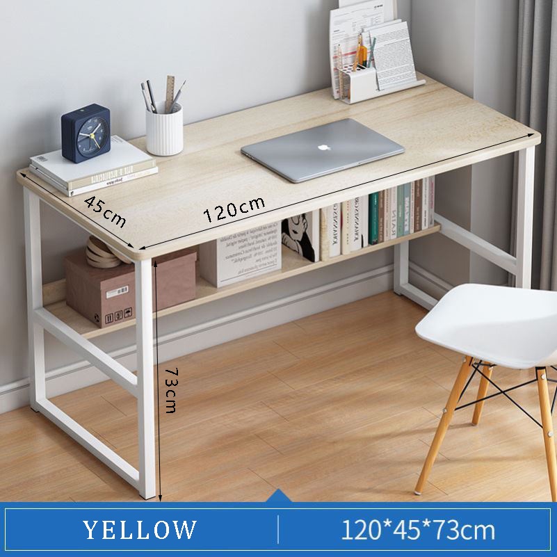 120CM Study Table Double Layer Computer Desk Student Desk Table PC ...