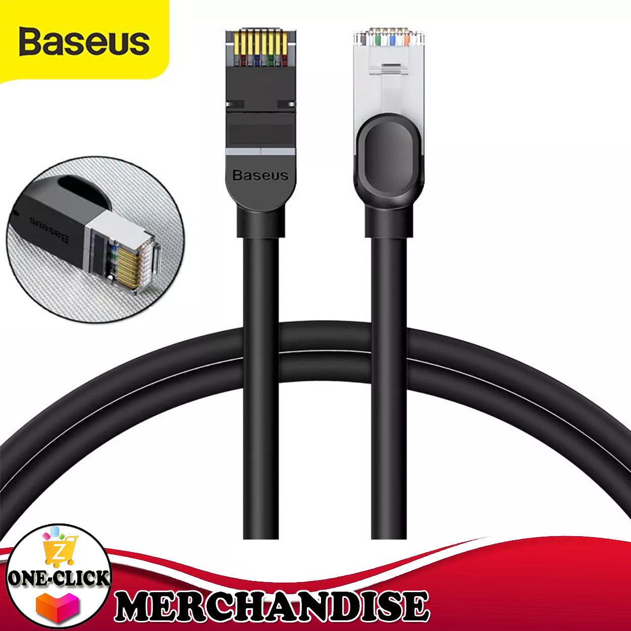Baseus 1m Ethernet Cable Cat6 RJ45 Cable UTP Lan Cable for Computer ...