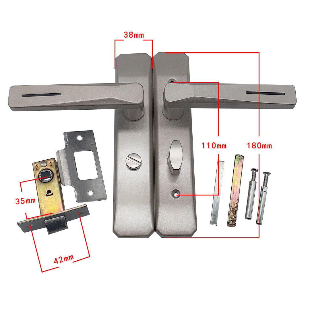 Bathroom Door Lock Aluminum Alloy Toilet Bathroom Door Handle Locked ...